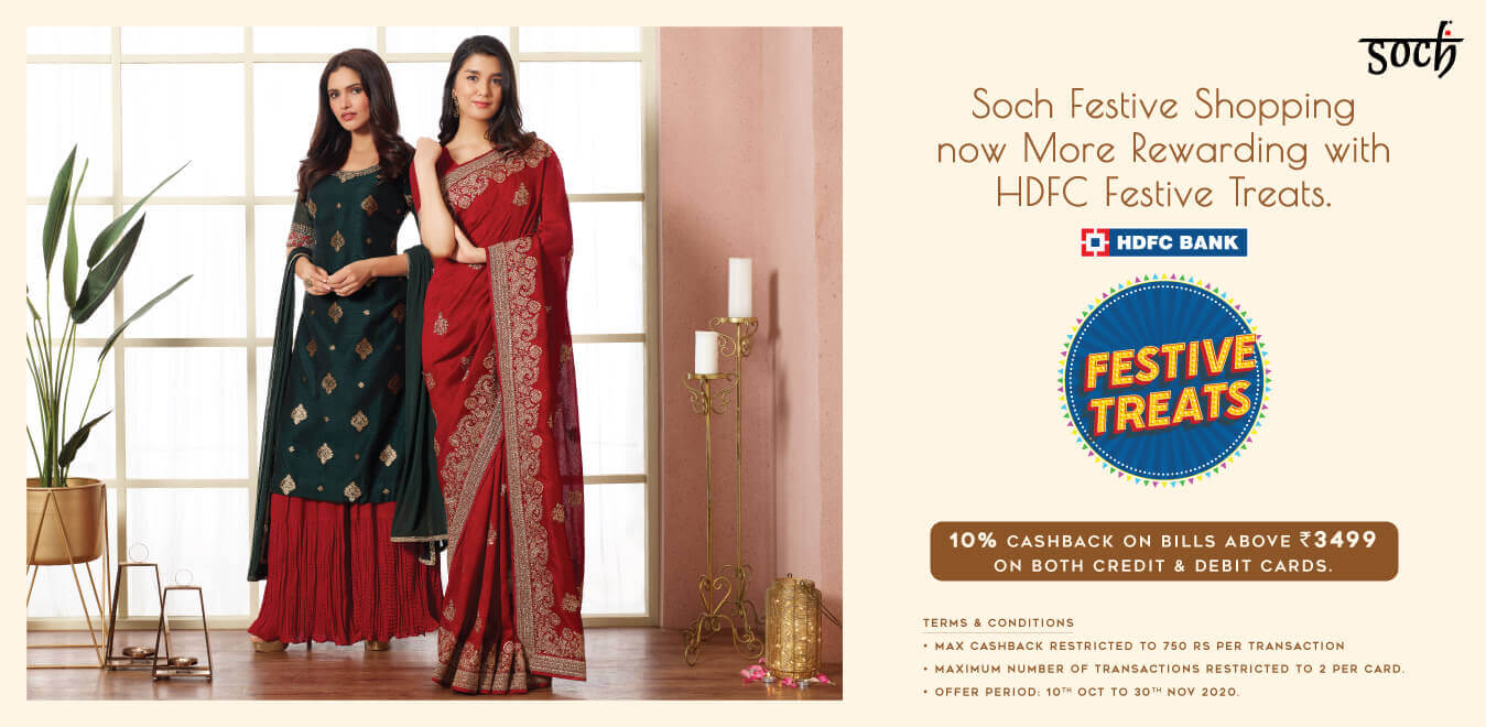 Festive Deals and Discounts on Online Clothing Stores - Popular In India