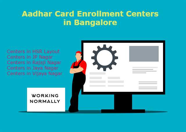 Aadhar Card Enrollment Centers in Bangalore - Popular In India